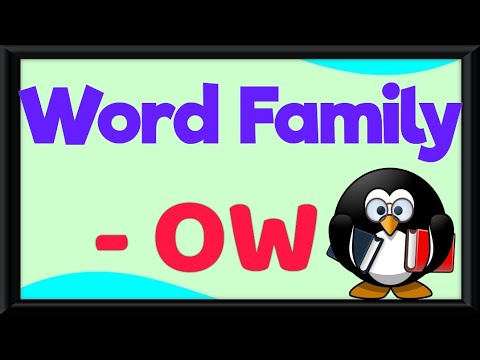 Word family -ow| OW words for Kids| Sentences with words ending with OW| Kids Learning