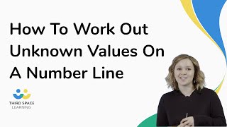 How To Work Out Unknown Values On A Number Line | Maths Hub | Third ...