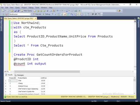 Stored procedures with output parameters in arabic Video Lecture - SQL Server Administration ...
