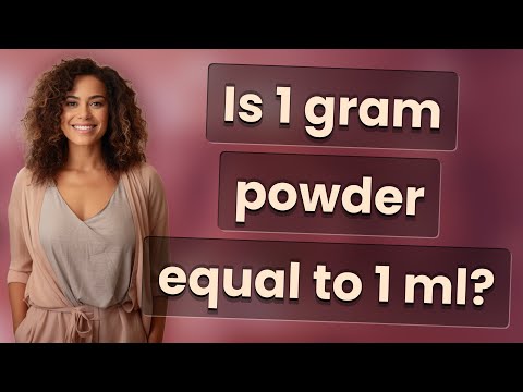 Is 1 gram powder equal to 1 ml?