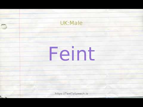 How to pronounce feint