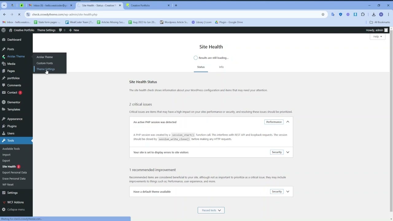 How to fix the session start error in Wordpress