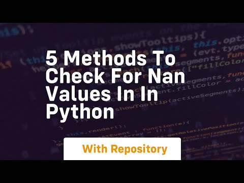 5 methods to check for nan values in in python