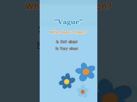 Vague | #shorts #ytshort #english #vague