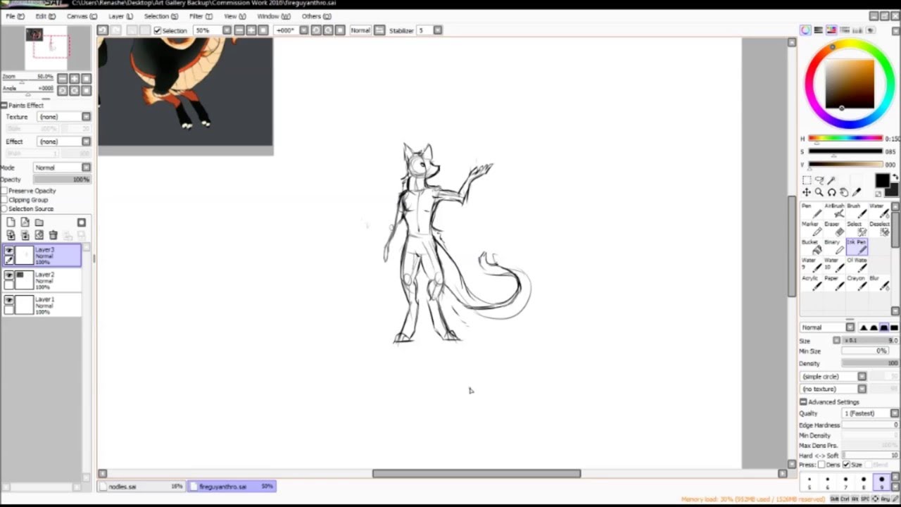 Fire Fox Design Anthro