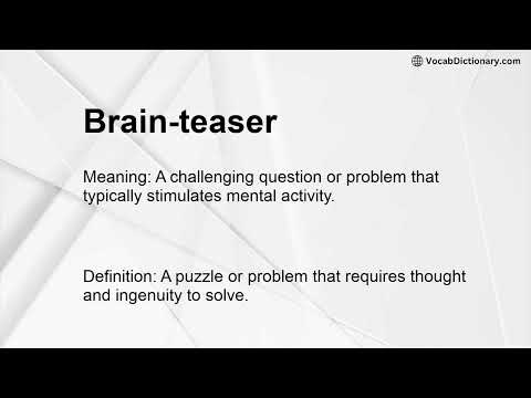 Brain-teaser Meaning