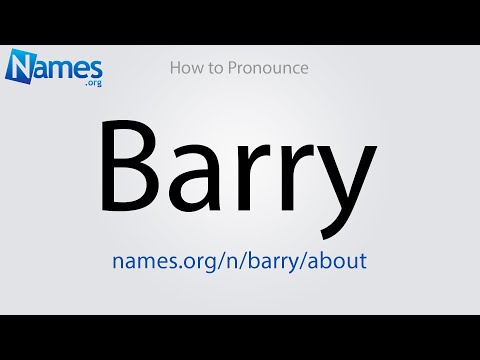 How to Pronounce Barry