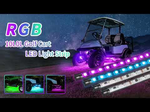 How to install 10L0L Golf Cart LED Light Strip Kit for EZGO Club Car Yamaha🛺🛺🏑#golf #golfcart