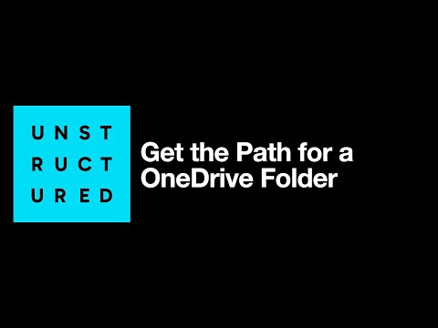 Get the Path for a OneDrive Folder