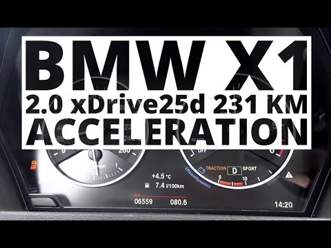 BMW X1 xDrive25d 2.0 231 hp (AT) - acceleration 0-100 km/h