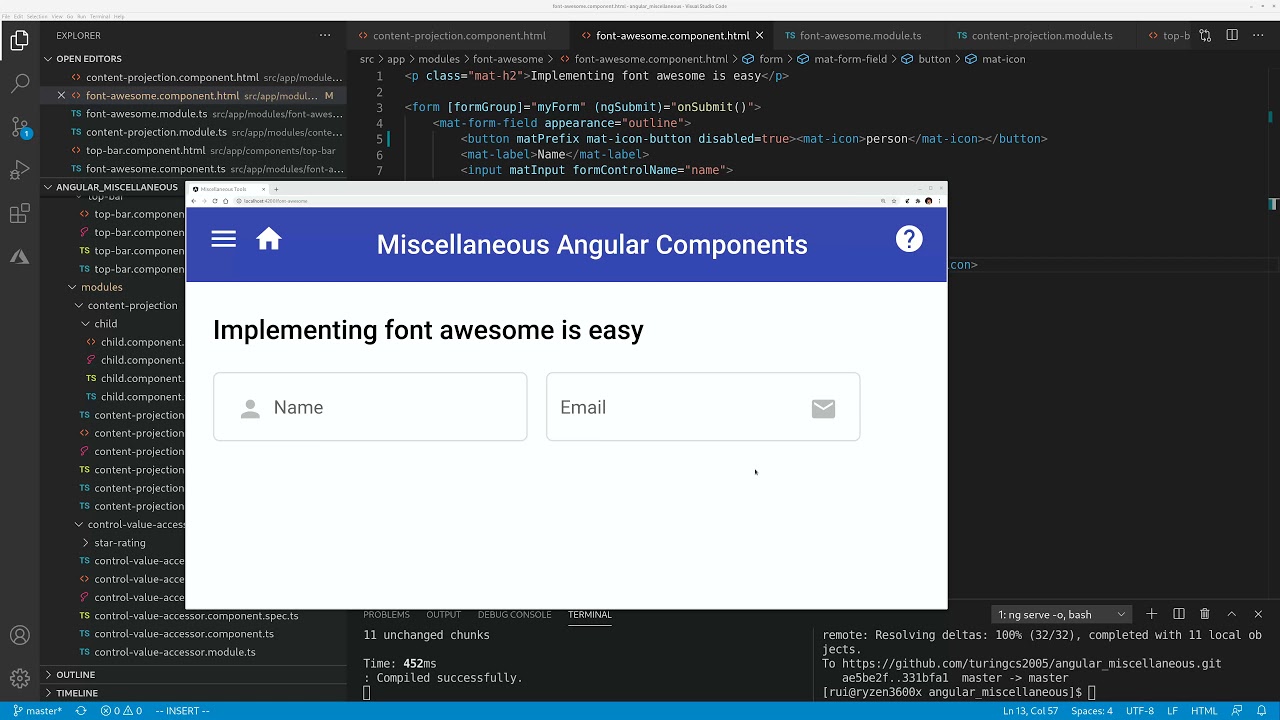 Angular Font Awesome (icon in input box)