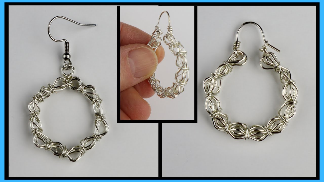 DIY Wire Woven Hoop Earrings Tutorial