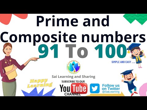 Prime and Composite numbers 91 to 100 -CBSE NCERT #maths#learning #EDUCATION#teaching,#cbse#edutech