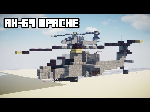 Minecraft AH-64 Apache Attack Helicopter Tutorial (2018)