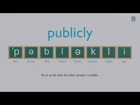 How to pronounce publicly ?
