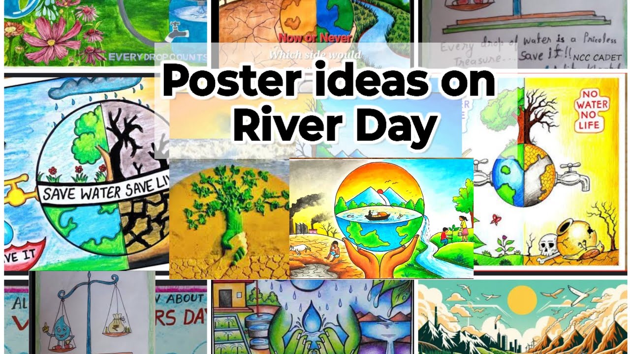 World River Day Posters, World Water Day 2025 poster ideas