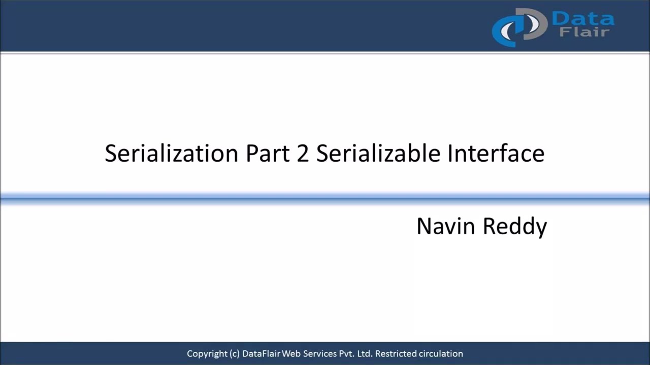 Java Serialization Part-2 Serializable Interface