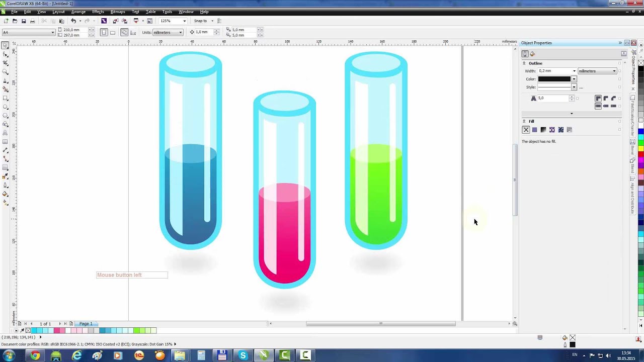CorelDRAW Example: Test Tubes