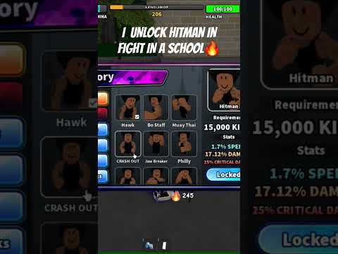 I Unlock Hitmans in roblox Fight in a School🎉🥳#roblox #foryourpage #robloxshorts #music