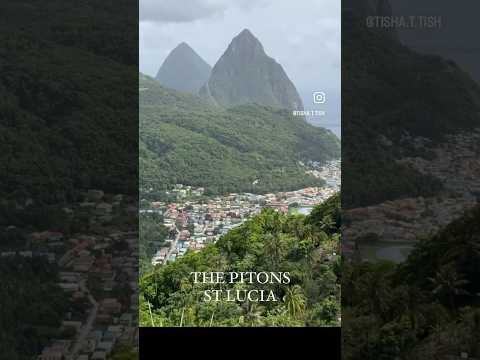 Views of The Pitons in St Lucia