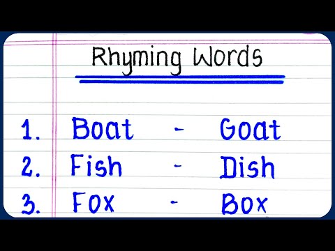 10 rhyming words in english for kids | 10 Rhyming Words in English | Rhyming words