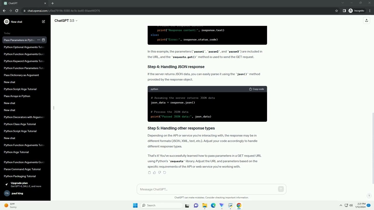how to pass parameters in get request url python
