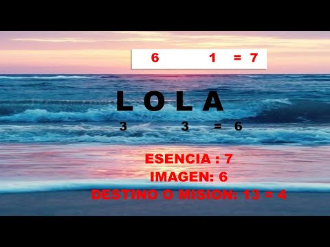 SIGNIFICADO DE TU NOMBRE 190 - "LOLA" - NAM NUMEROLOGIA #numerologia #significadodetunombre