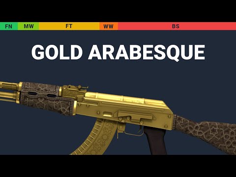 AK-47 Gold Arabesque - Skin Float And Wear Preview