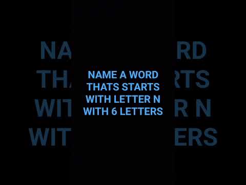 NAME A WORD THAT START WITH LETTER N #funny#shorts