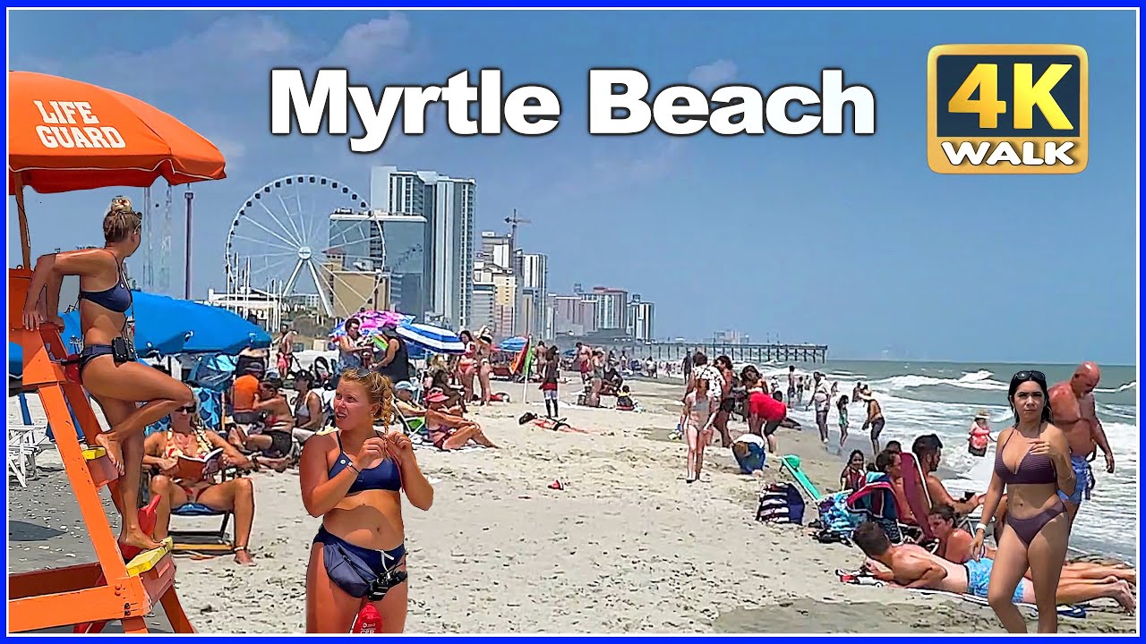 【4K】WALK Myrtle BEACH South Carolina USA 4k video Travel Vlog
