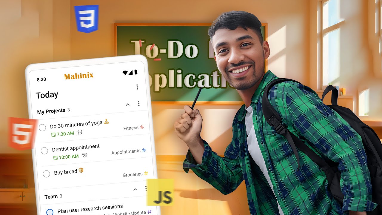 Build a To-Do List App Using JavaScript | Perfect Beginner Project! | Mahinix