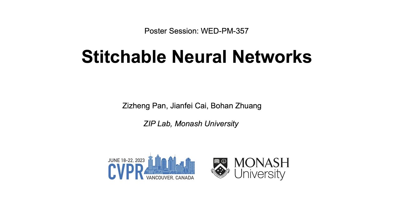 Stitchable Neural Networks - CVPR 2023 Highlight