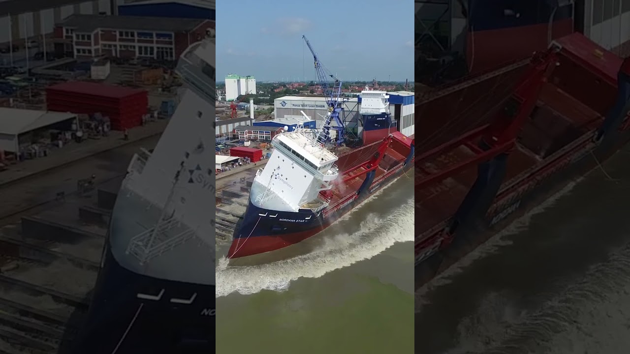 Ship Launch Reversed: Vessel jumping out of the Water 🌊🚢