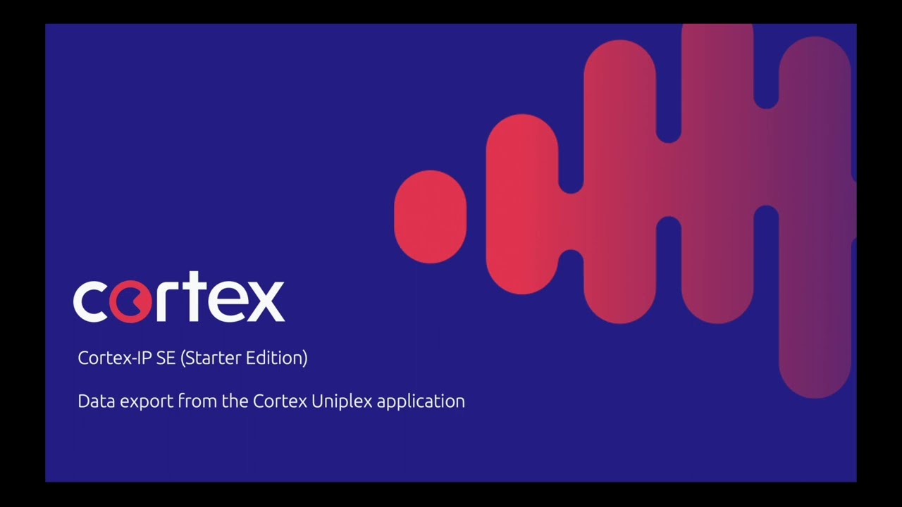 Cortex-IP IV: Guide for Data Export from the Cortex Uniplex Application