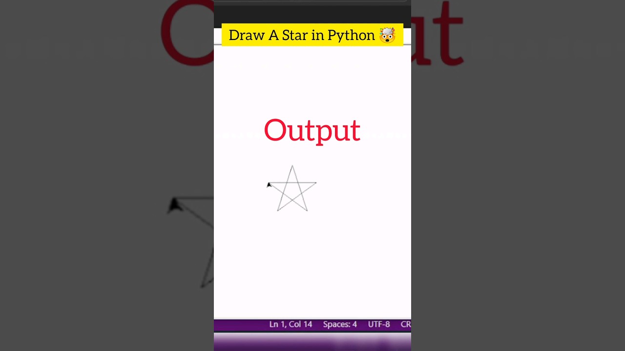 Draw A Star With Python(Simple) #pythonprogramming
