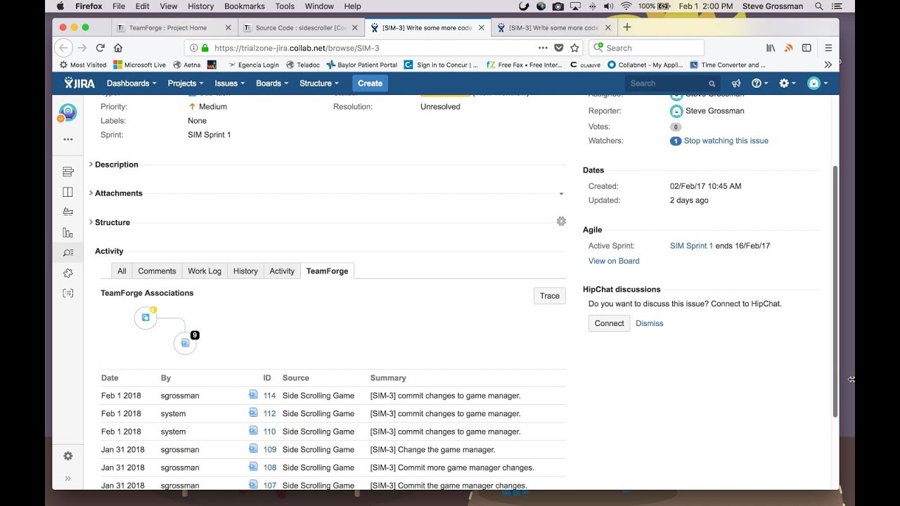 TeamForge-SVN Jira Integration
