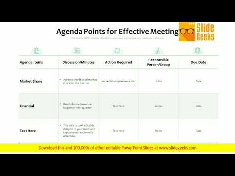 Agenda Points For Effective Meeting Ppt Powerpoint Presentation Summary Files