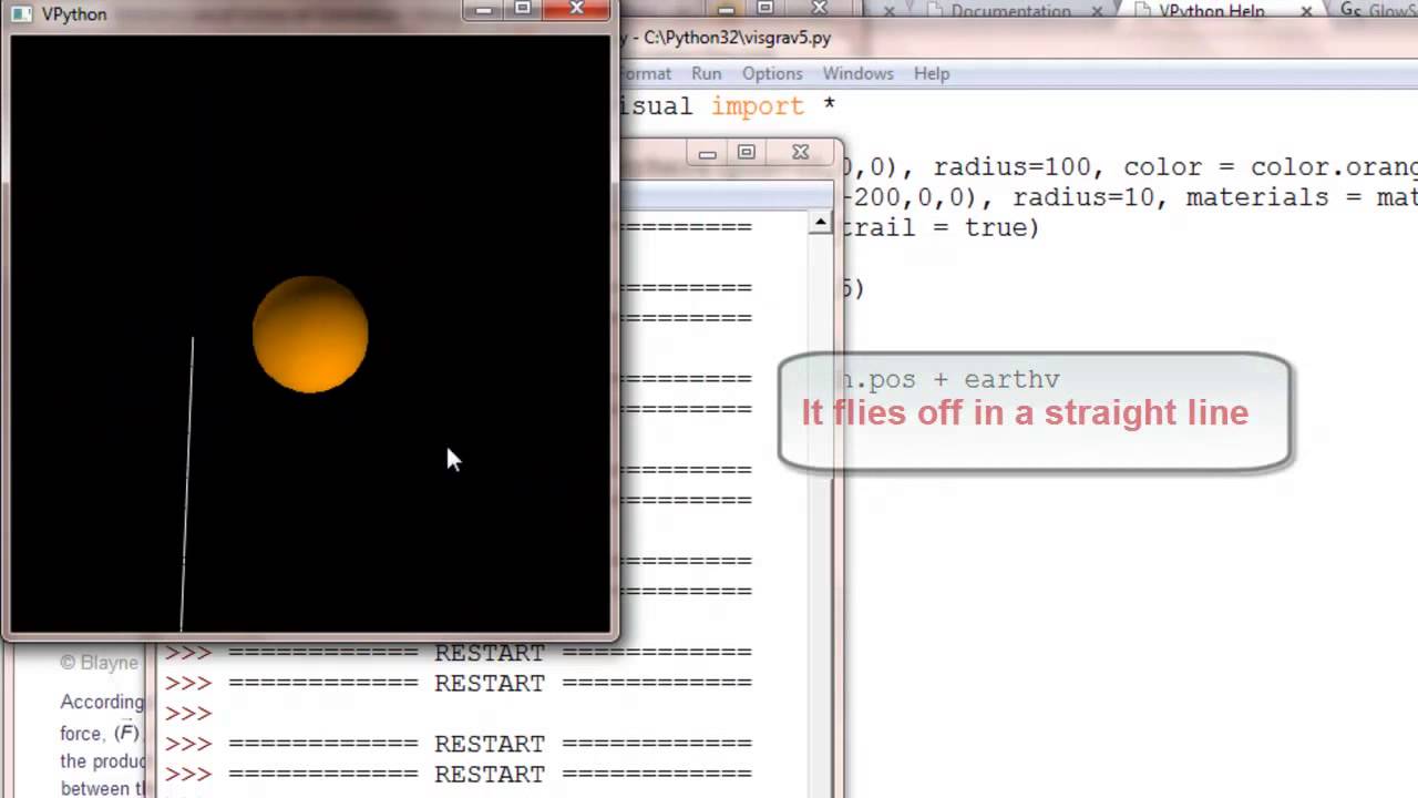 Modeling Elliptical Orbits with Visual Python