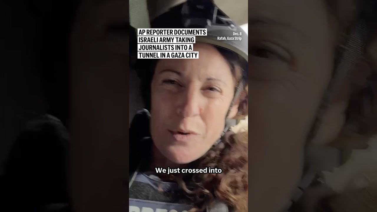 AP reporter documents Israeli army taking journalists into a tunnel in a Gaza city