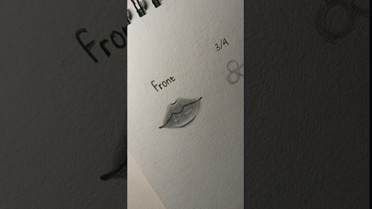 How to draw Lips with Three Angles✏️ #drawing #tutorial #howtodraw #lips #art
