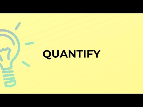 What is the meaning of the word QUANTIFY?