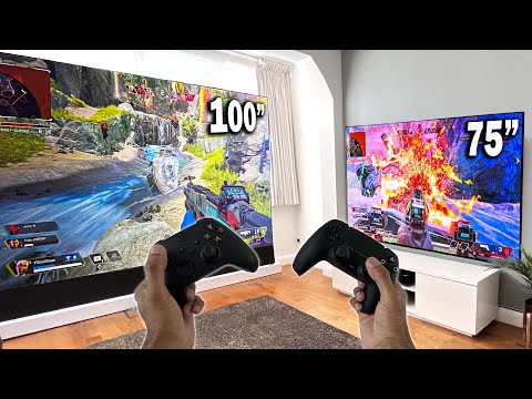 LG 75inch TV + BenQ X3000i + Motorised Projector screen on PS5 / XBox X | ULTIMATE Gaming Setup Tour