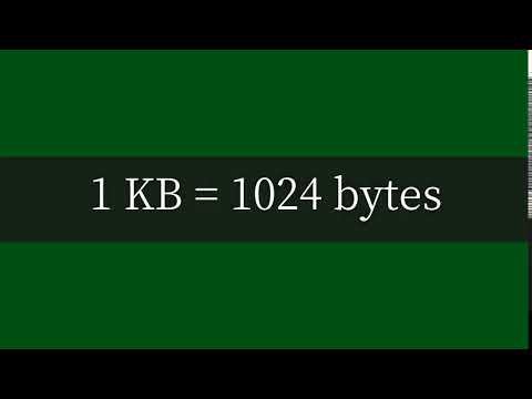 How many bytes make 1 KB?
