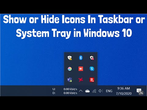 Show or Hide Icons In Taskbar or System Tray in Windows 10