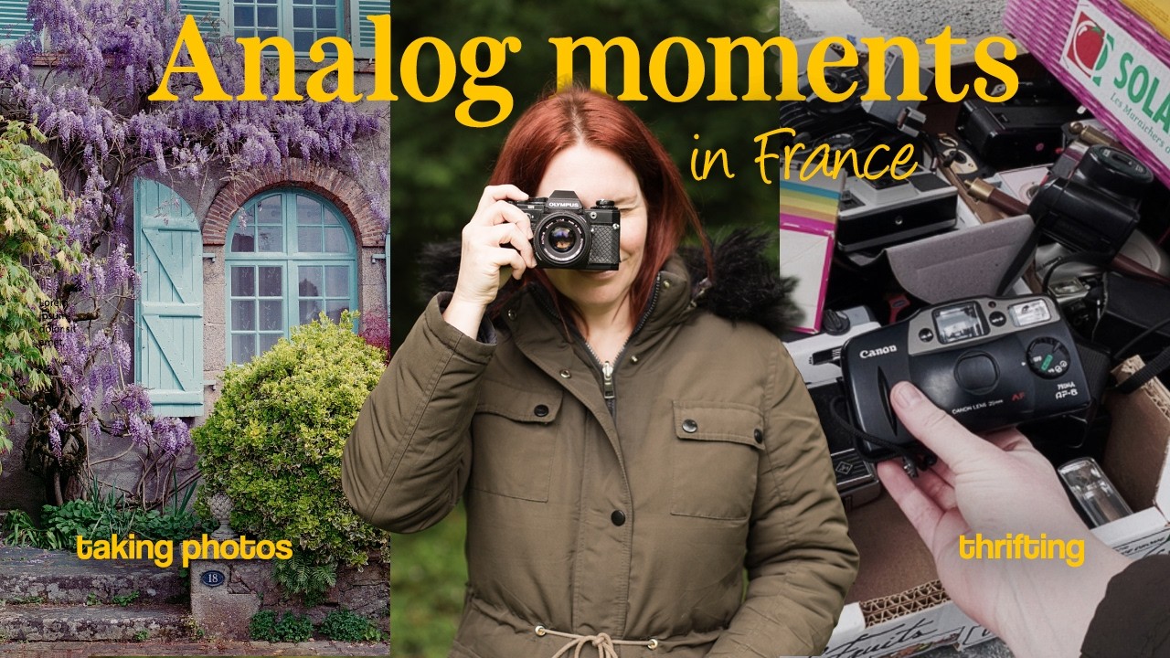 A day in the life of a film photographer in France (new camera, thrifting, taking photos)