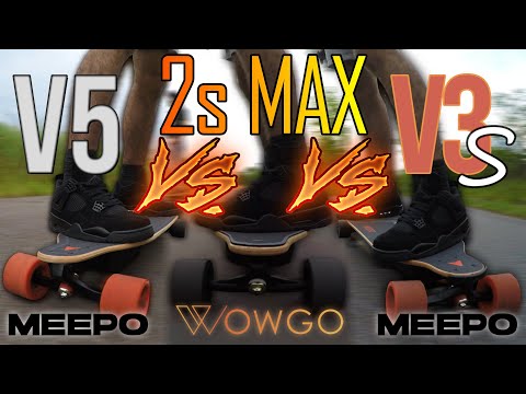 WowGo 2S MAX VS Meepo V3s VS Meepo V5 | Ultimate Electric Skateboard Comparison & Performance Test