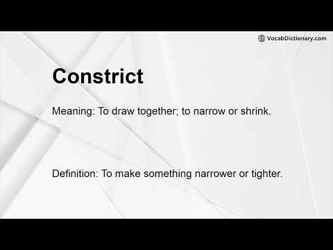 Constrict Meaning