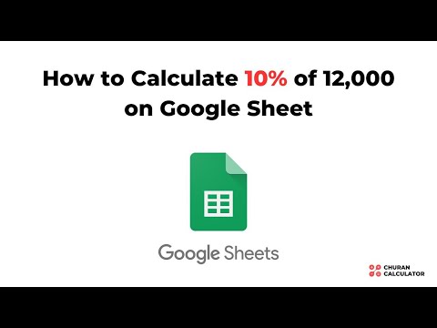 Learn How to Calculate 10 Percent of 12,000 on Google Sheet