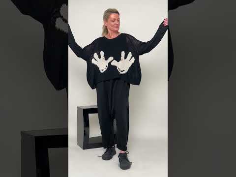 How To Style Rundholz Black Cotton Jacquard Pullover