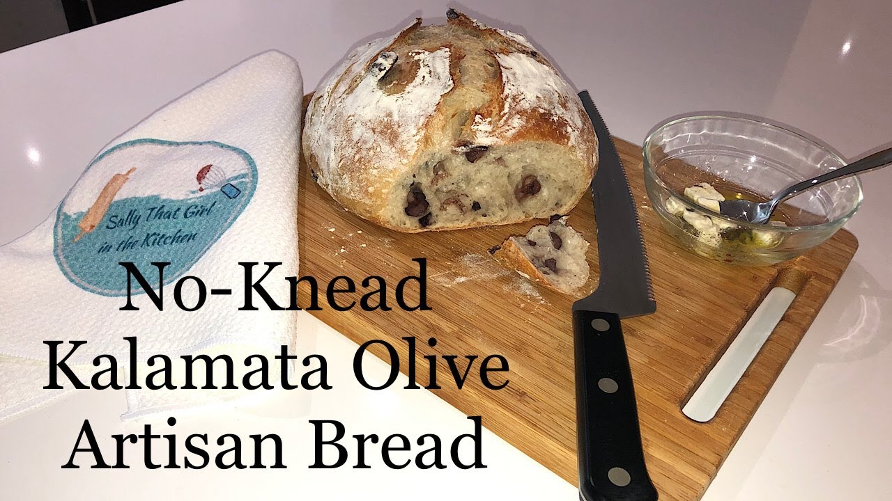 No-Knead Kalamata Olive Artisan Bread